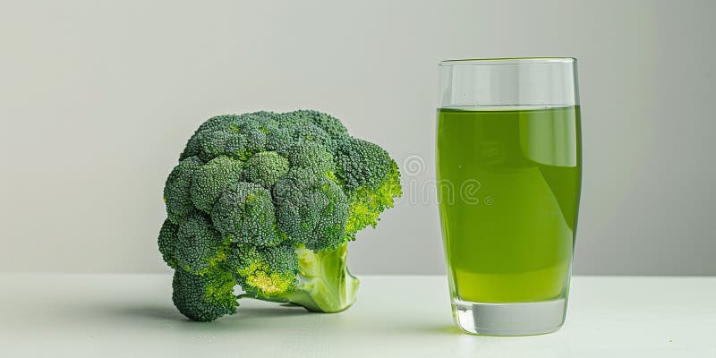 A Glass of Freshly Squeezed Broccoli Juice. Healthy Eating. Stock ...