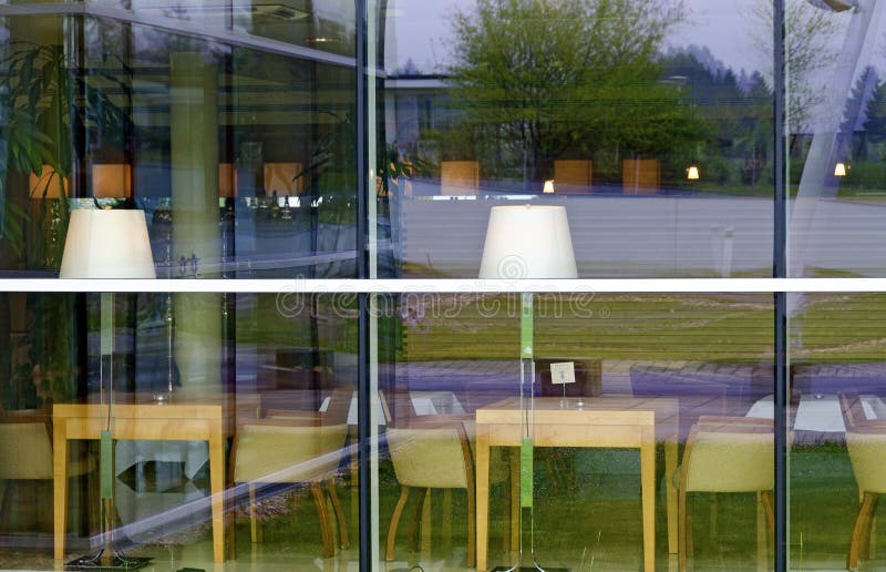 Glass-front of a Modern Hotel Building Stock Photo - Image of area ...