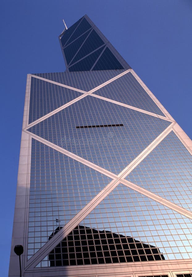 Glass Fronted Skyscraper, Hong Kong Island. Stock Photo - Image of ...