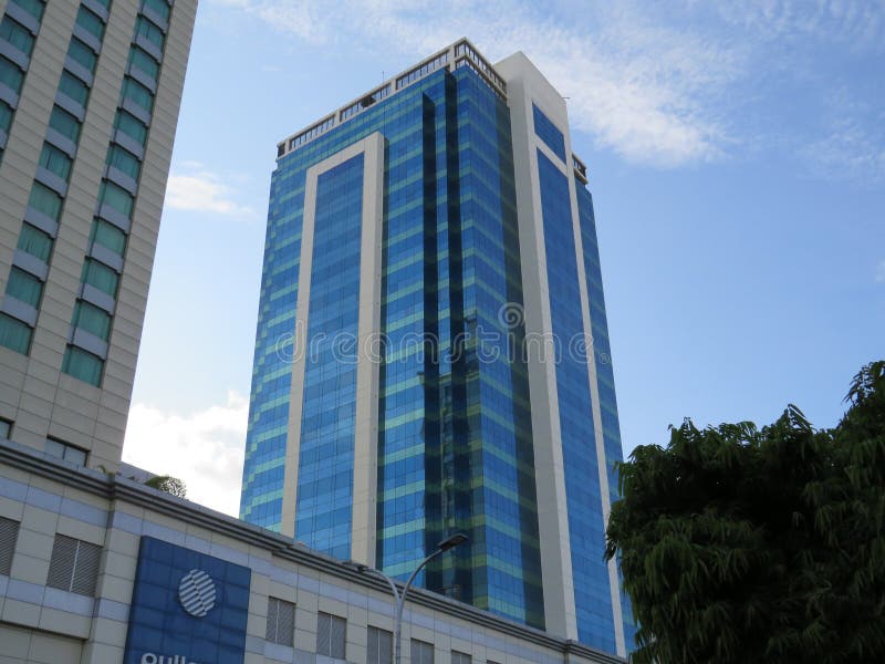 Glass-fronted Tower Blocks in Central Yangon Stock Photo - Image of ...