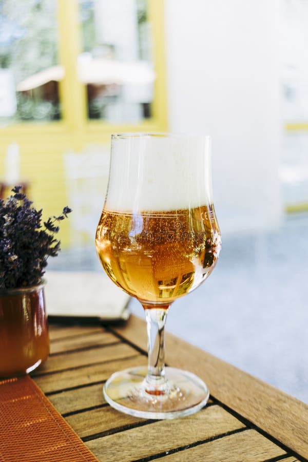 Glass of Frothy Craft Lager Beer - Fresh Aperitif Stock Image - Image ...
