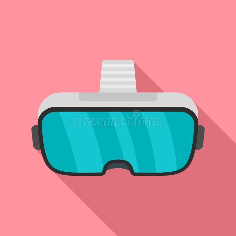 Glass Game Goggles Icon, Flat Style Stock Vector - Illustration of ...