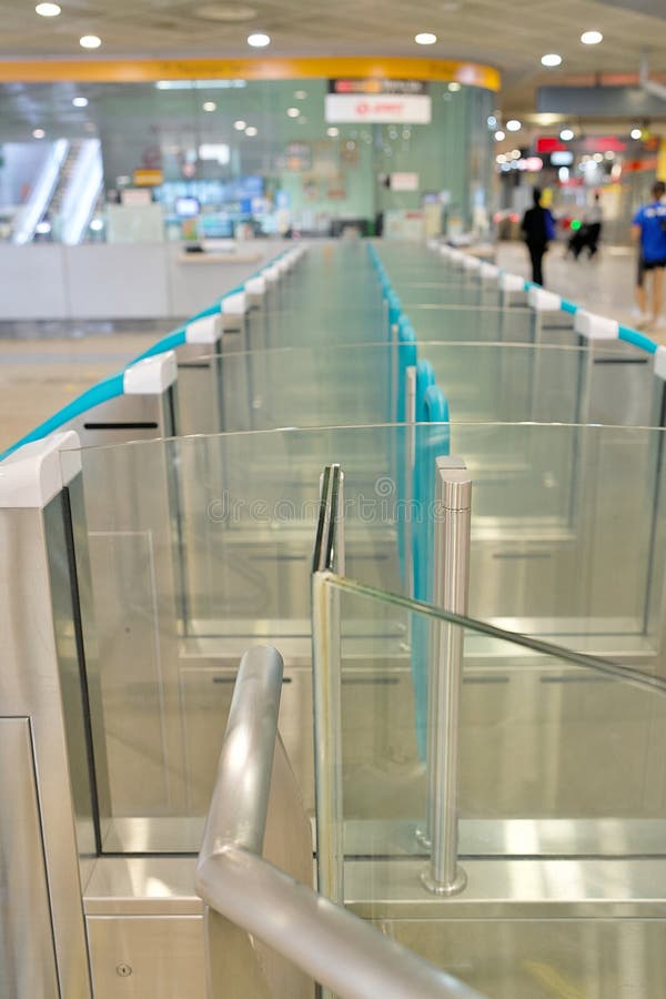 Glass Gate Metro Entrance and Exit Stock Photo - Image of office, exit ...
