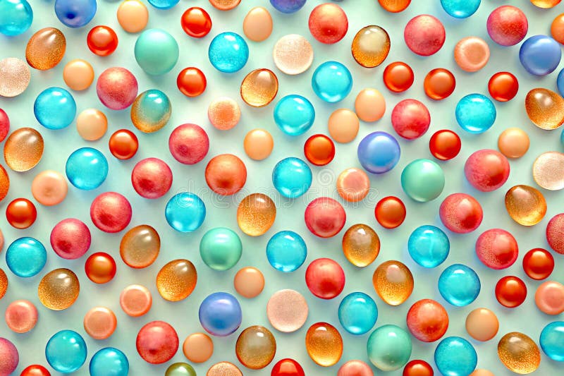 Glass Gem Various Colored Balls,drops Background Stock Illustration ...