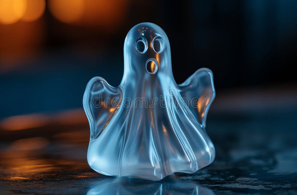 Glass ghost figurine stock image. Image of ornament - 307172153