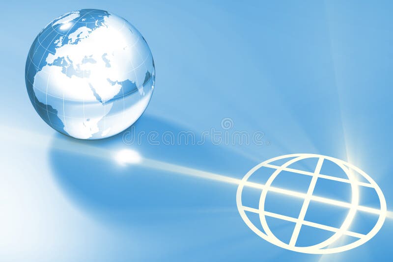 Glass Global Earth Symbolic Light Stock Illustration - Illustration of ...