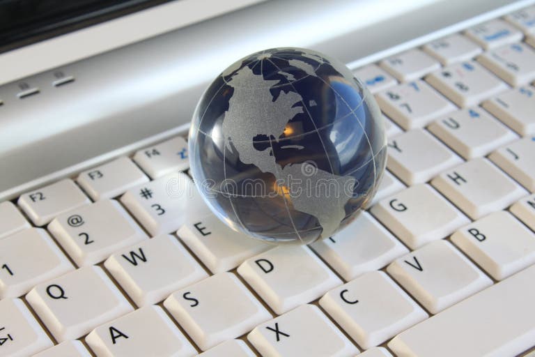 Glass globe stock image. Image of keyboard, glass, global - 14889075
