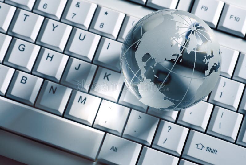 Globe and computer stock image. Image of blind, sunlight - 10070985