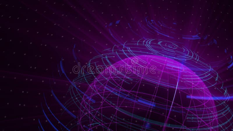 Glass Globe Distortion Digital Background Loop, Abstract 3d Render ...