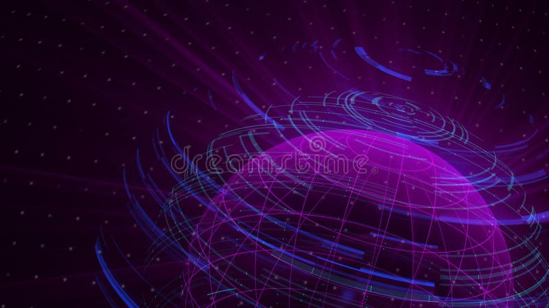 Glass Globe Distortion Digital Background Loop, Abstract 3d Render ...