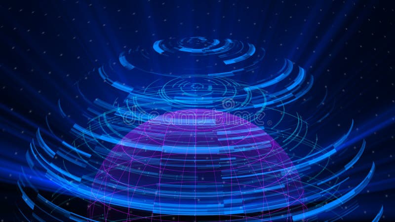 Glass Globe Distortion Digital Background Loop, Abstract 3d Render ...