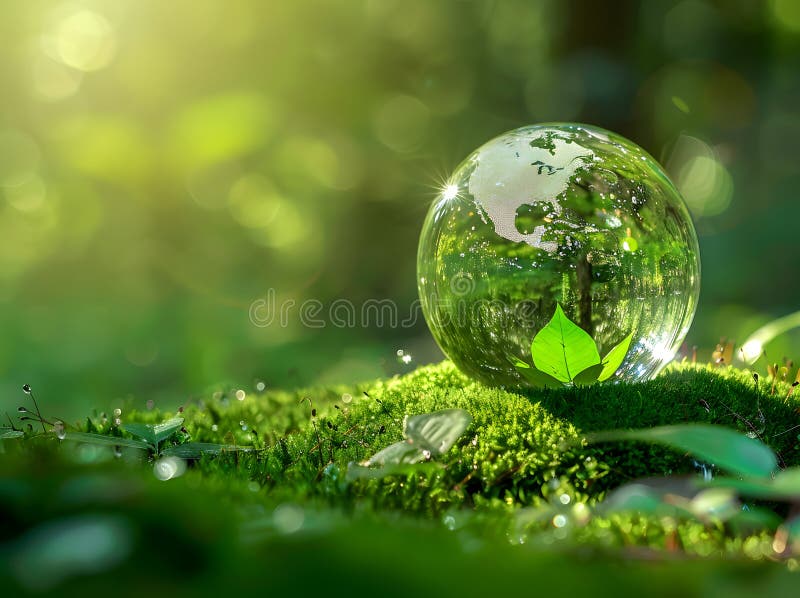 Glass Globe in Forest,Concept Save the World and Save Environment ...