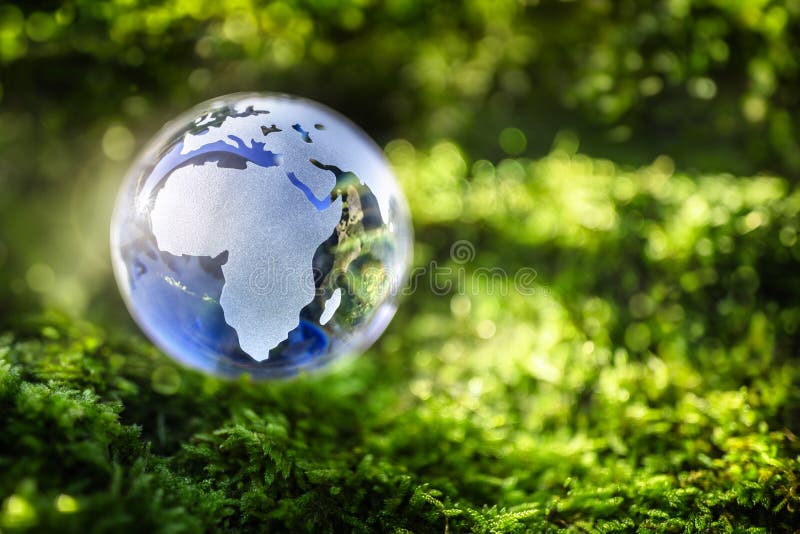 Glass Globe in the in Nature Renewable Energy and Sustainable ...