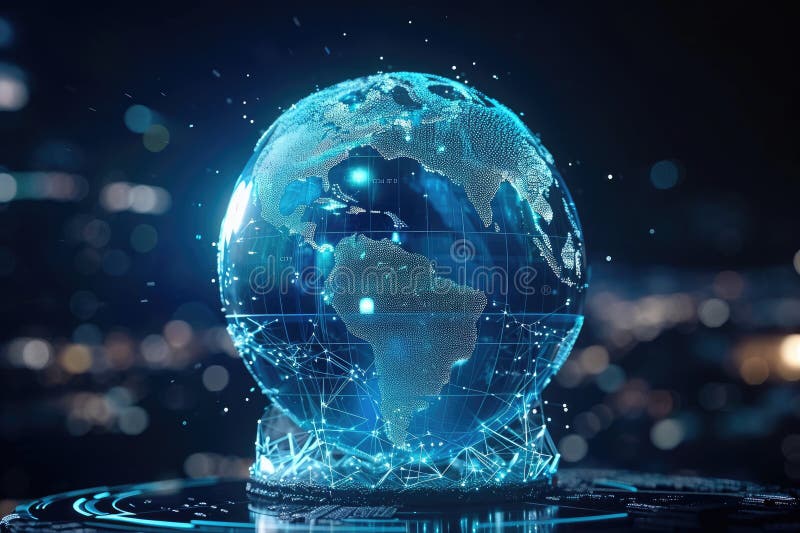 A Glass Globe Sitting on Top of a Table, Casting Reflections and ...