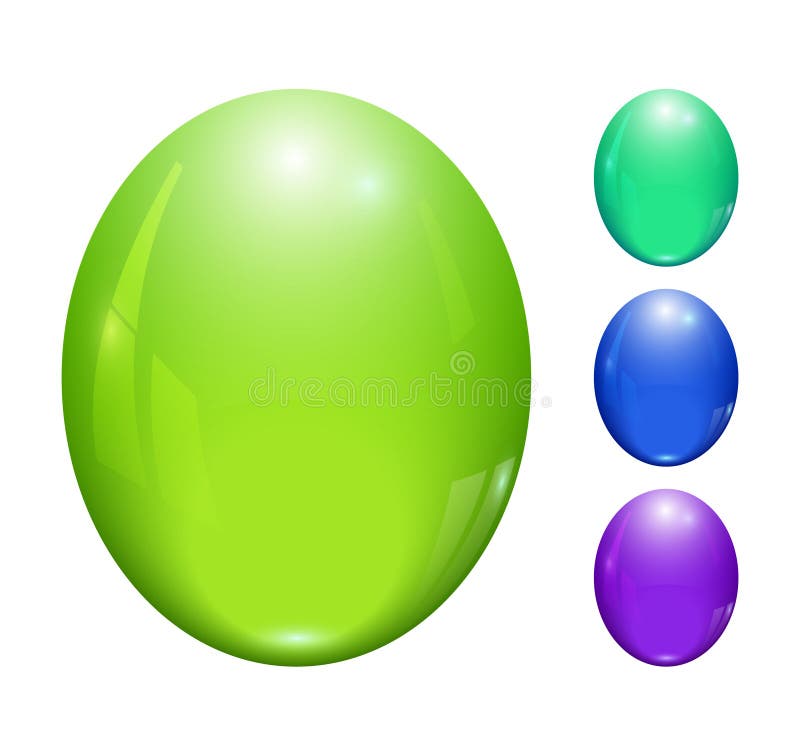 Set of Colored 3d Buttons. Icons for Web Stock Vector - Illustration of ...