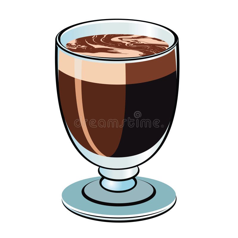 Glass goblet with cocoa stock vector. Illustration of cocoa - 350183843