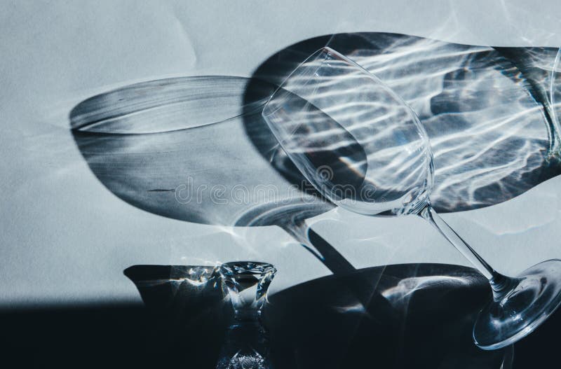 Glass Goblets Cast Beautiful Shadow and Beautiful Caustic Effect As ...