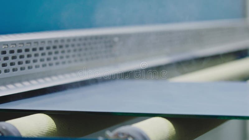 Glass tempering process stock footage. Video of waterfall - 268559548