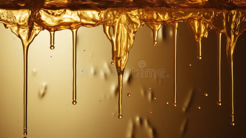 Glass gold paint dripping stock illustration. Illustration of design ...
