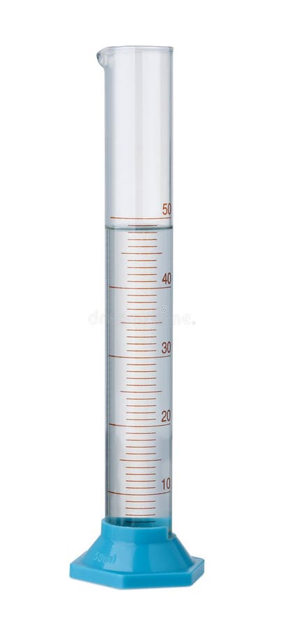 Glass Graduated Measuring Cylinder Stock Image - Image of transparent ...