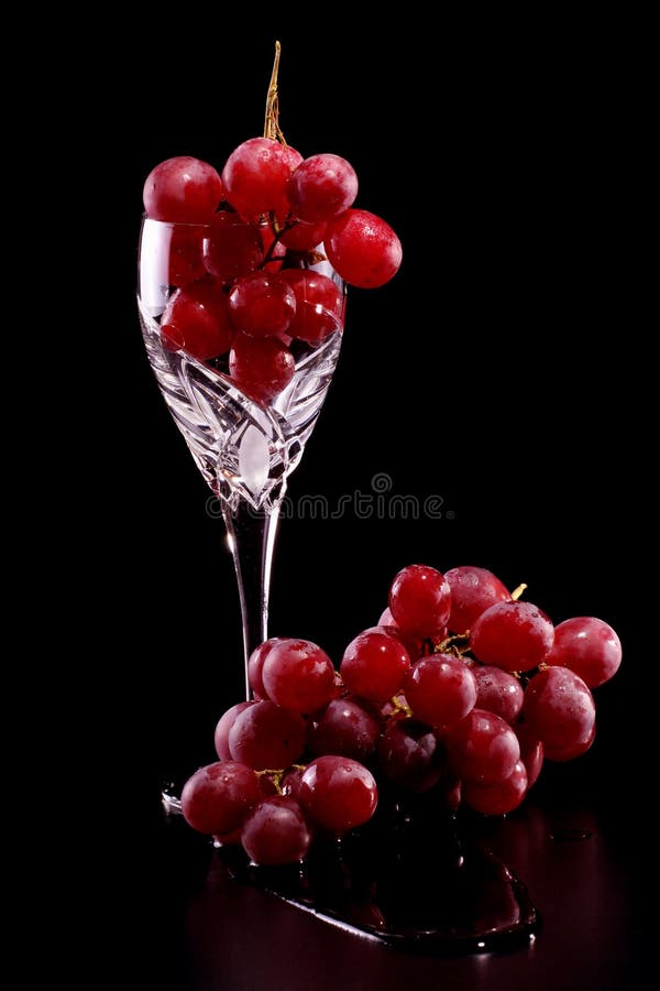 Wine Glass with Grapes stock photo. Image of produce - 11101182