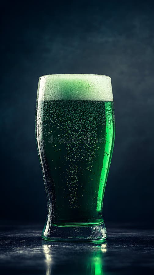 Glass of Green Beer Pattern Stock Photo - Image of tableware, pattern ...