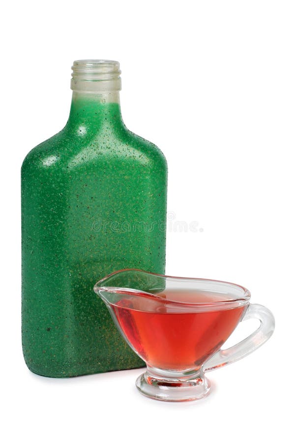 Glass green flask stock image. Image of addiction, object - 45862943