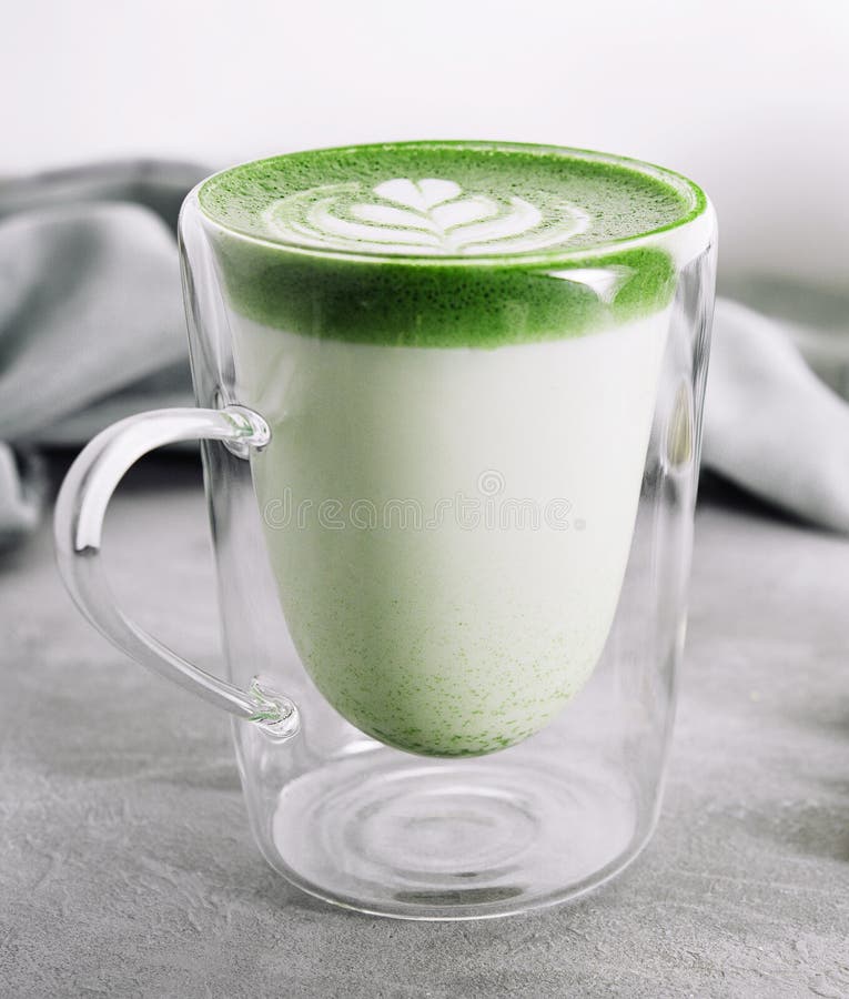 Matcha Coffee in a Plastic Cup Stock Image - Image of cool, healthy ...