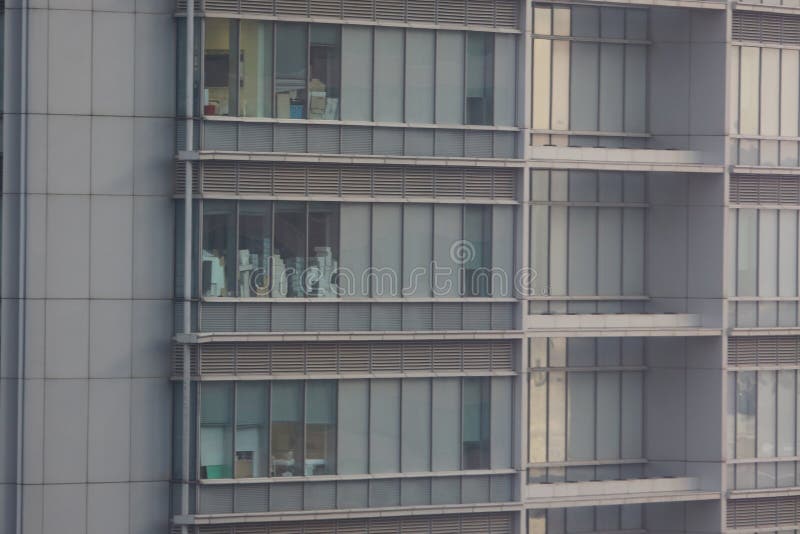 A Glass Grey Square Windows of Modern City Stock Image - Image of light ...