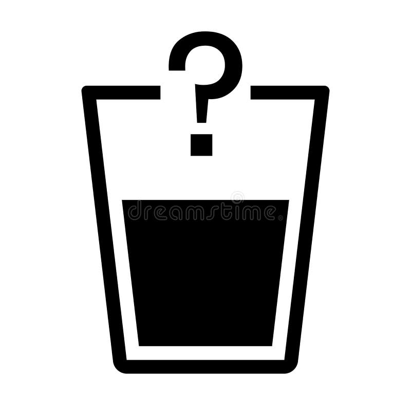 Glass Half Empty or Half Full, Optimis Test Stock Vector - Illustration ...