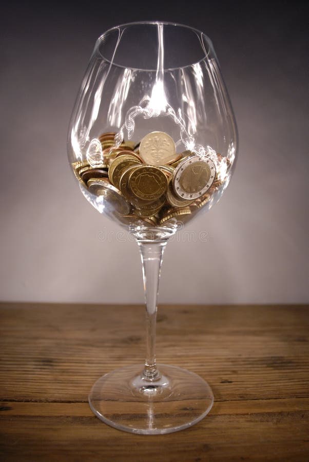 The Glass is always Half Full Stock Image - Image of reflections ...