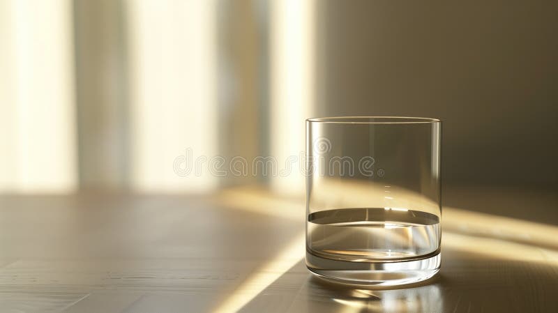 Glass Half Full or Half Empty Stock Photo - Image of object, purity ...