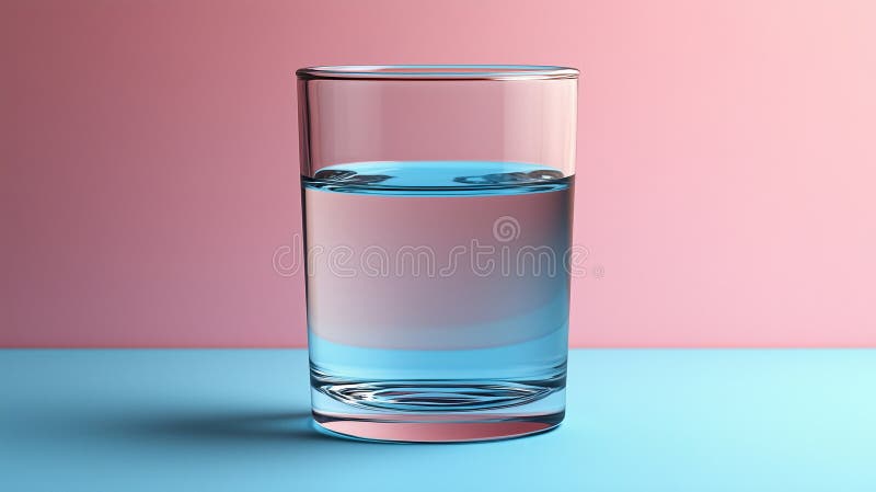 Glass Half Full or Half Empty, Cool Graphic Stock Image - Image of cool ...