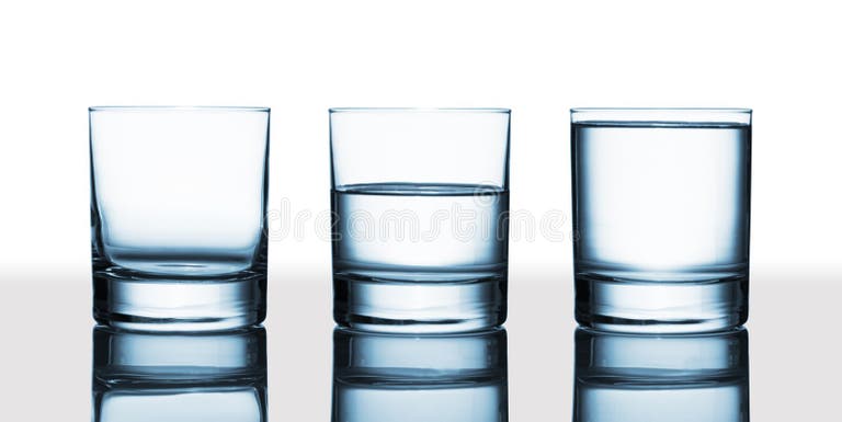 Is the Glass Half-full or Half-empty? Stock Image - Image of glassware ...