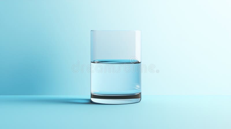 Glass Half Full or Half Empty, Cool Graphic Stock Photo - Image of full ...