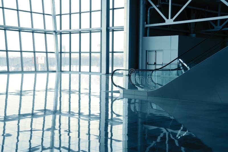 Glass hall stock photo. Image of gray, cafe, open, architecture - 9101564