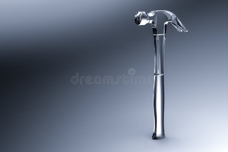 Glass Hammer. 3d Rendering. Creative Stock Illustration - Illustration ...