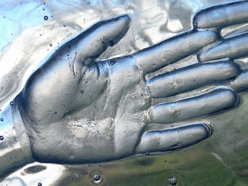 Glass hand stock image. Image of shiny, winter, unique - 4784525