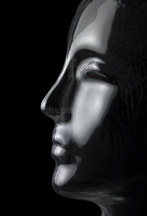 Glass head profile stock photo. Image of emotionless - 34557276