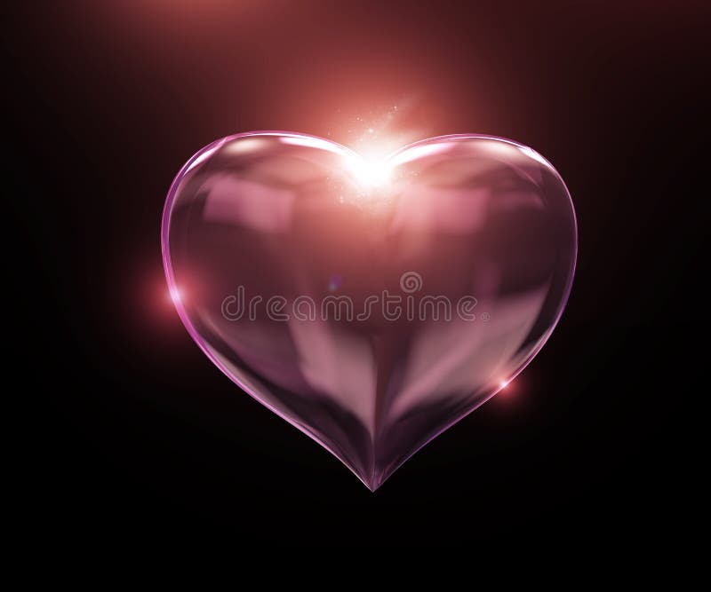 Glass Heart stock illustration. Illustration of holiday - 13263846