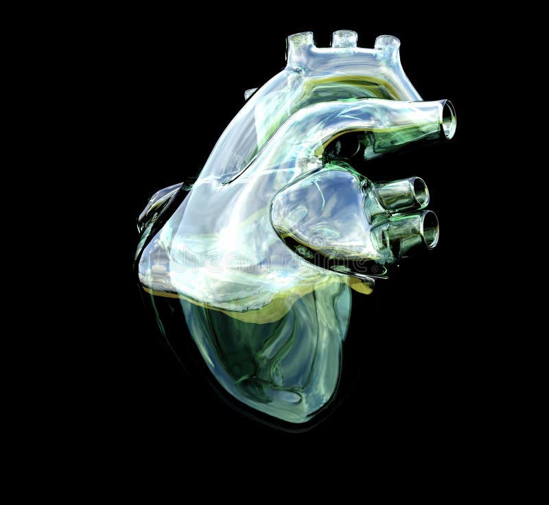 Glass heart stock illustration. Illustration of glass - 38188833