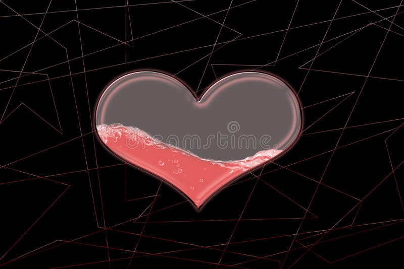 Half Full Heart Stock Illustrations – 168 Half Full Heart Stock ...
