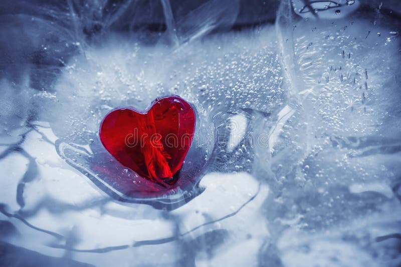 Glass heart and ice stock photo. Image of frozen, glass - 28966154