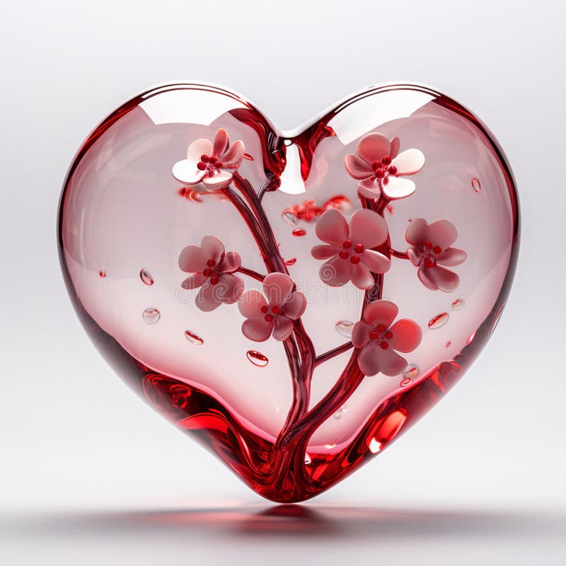 Lass Heart Icon 3d Rendered Illustration Diamond, Red Crystal Heart in ...