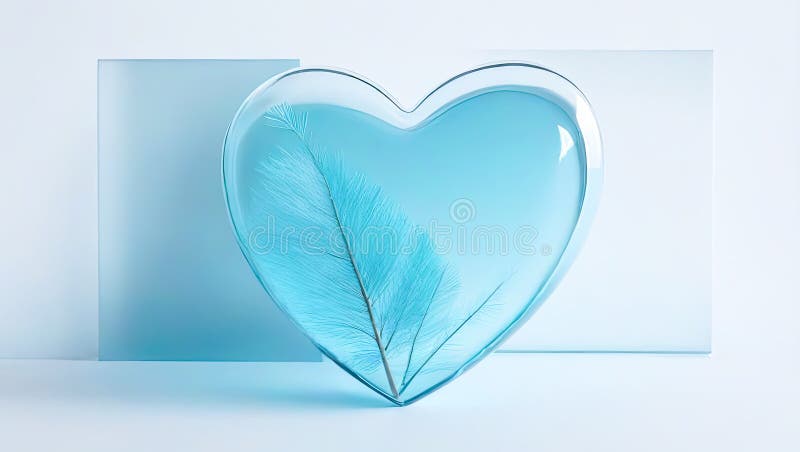 Glass heart. Love symbol stock illustration. Illustration of concept ...