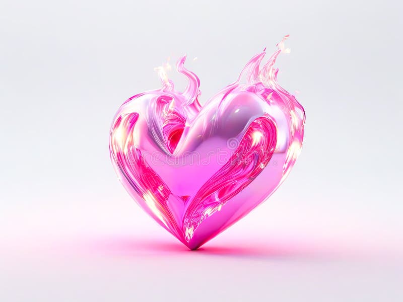 Glass heart. Love symbol stock illustration. Illustration of romance ...