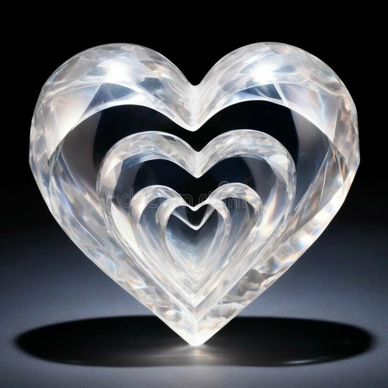 Glass heart three in one stock illustration. Illustration of holiday ...