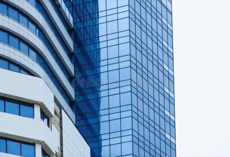 Glass High-rise Office Building on a Background of the Sky Stock Image ...