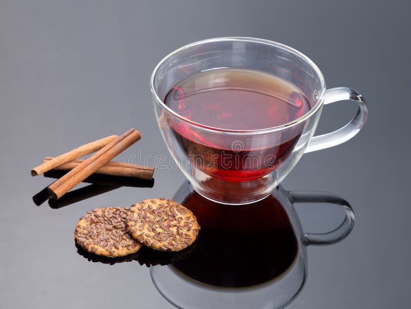 Glass of Hot Tea Close Up Shoot Stock Image - Image of heat, light ...