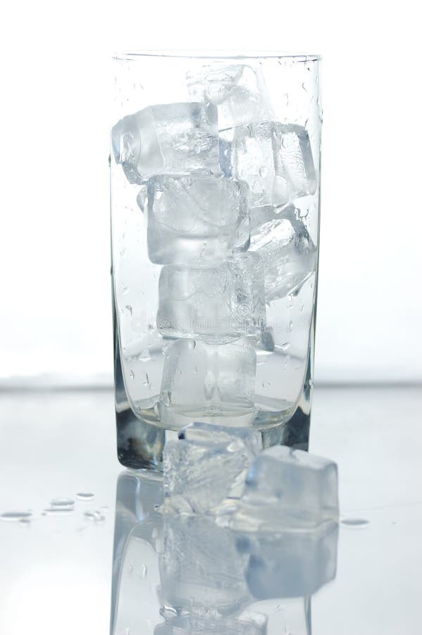 Glass with ice stock photo. Image of glass, reflection - 14051456